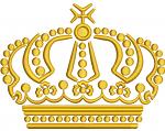 crown embroidery design, royal machine embroidery, regal embroidery ...