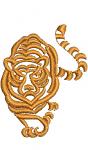 small tiger embroidery, mini tiger embroidery design, tiger face ...